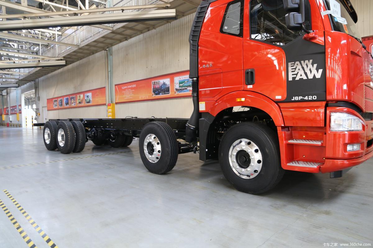 【图】一汽解放J6P 420马力 8X4绿通版载货车_卡车之家