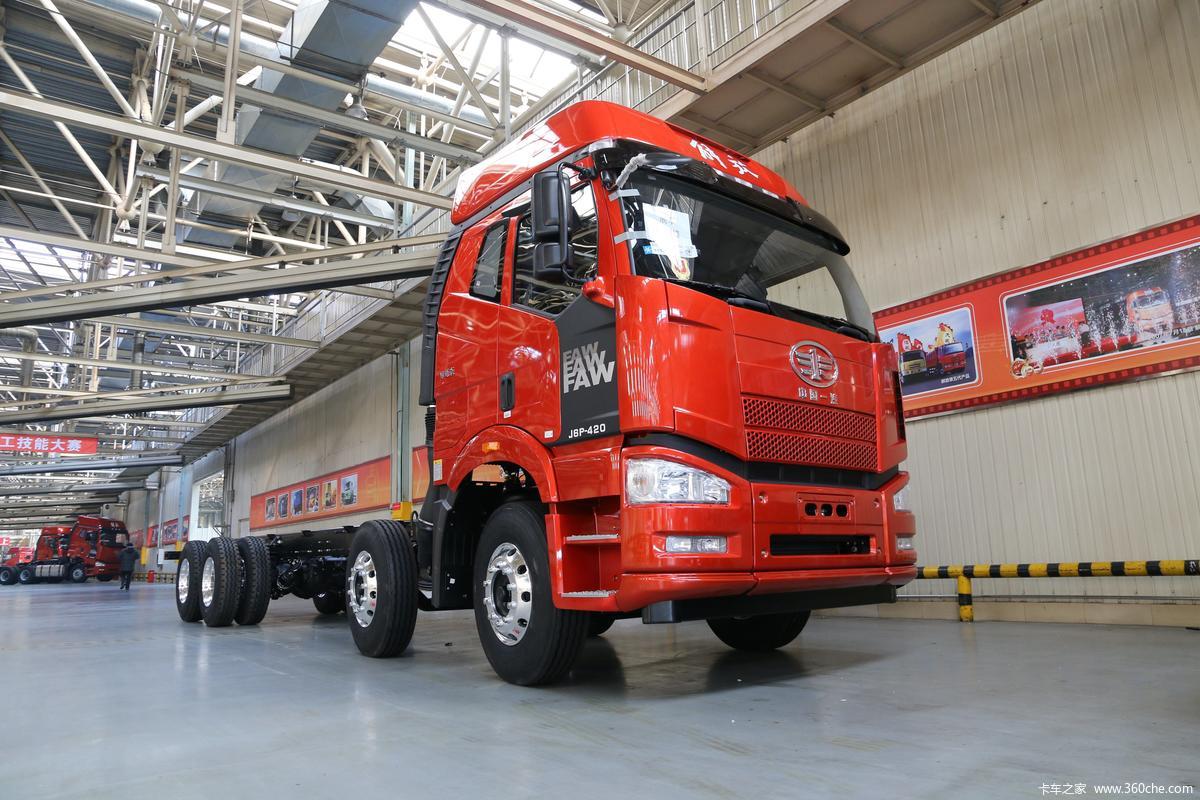 【图】一汽解放J6P 420马力 8X4绿通版载货车_卡车之家