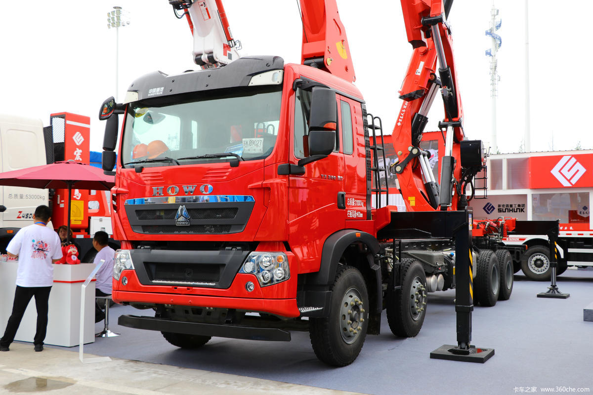 【图】中国重汽 HOWO TX重卡 350马力 8X4 随车起重运输车_卡车之家